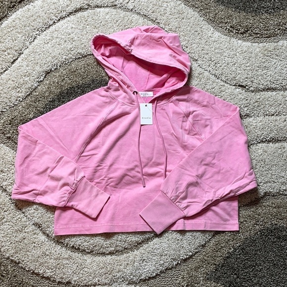Elodie | Tops | Elodie Cropped Washed Hoodie In Pink | Poshmark